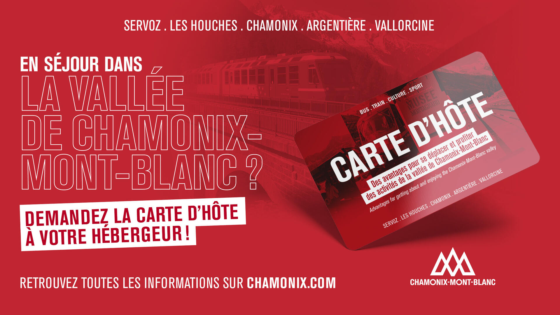 La carte d'hôte : Chamonix Mont Blanc